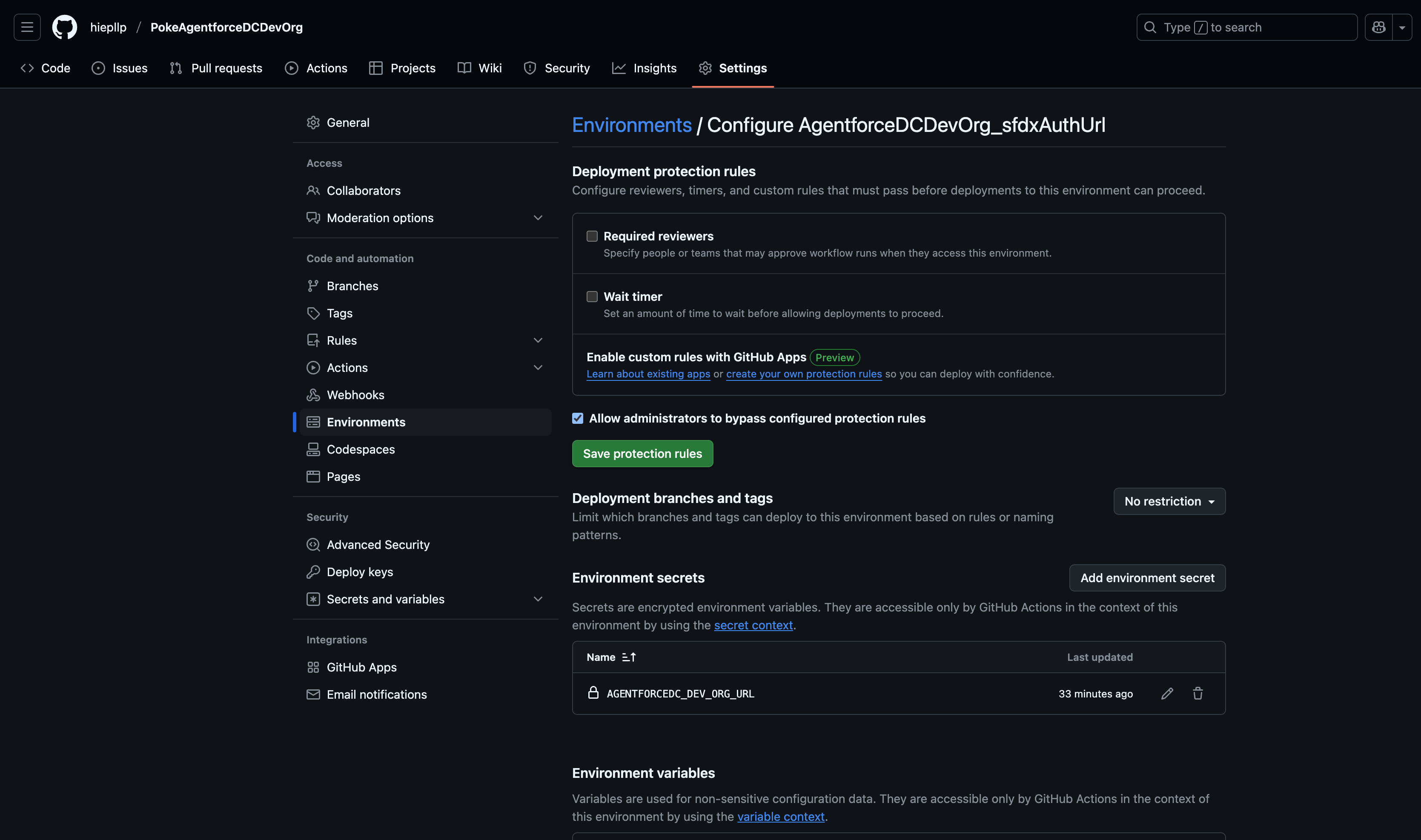Github action to trigger logging Agentforce DC Dev Org on schedule ...
